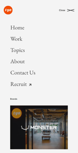 TYO – We drive emotions. | SANKOU! sp | スマホ向けのWebデザインギャラリー･参考サイト集