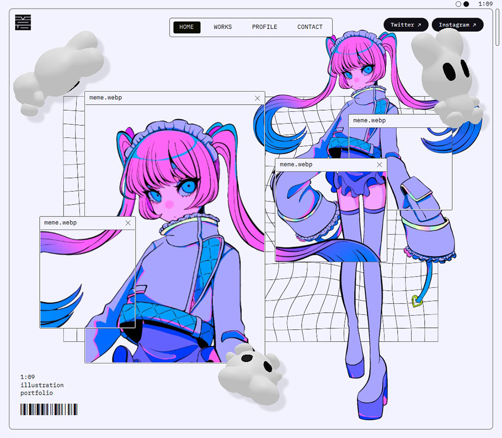 1:09 Portfolio | SANKOU! | Webデザインギャラリー･参考サイト集