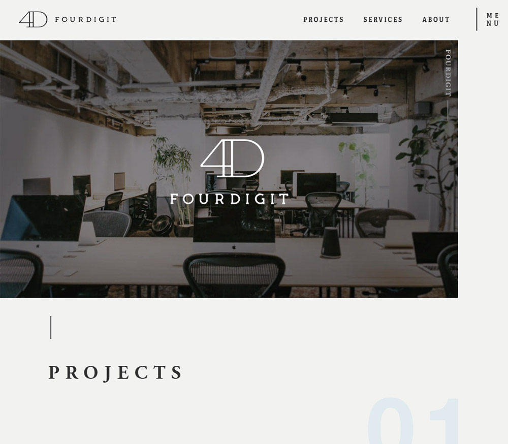 FOURDIGIT Inc. | SANKOU! | Webデザインギャラリー･参考サイト集