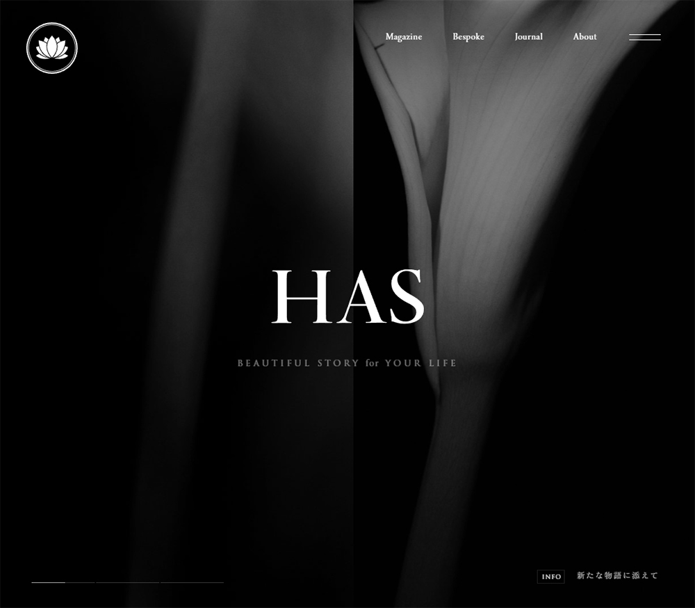 HAS – Life with Story | SANKOU! | Webデザインギャラリー･参考サイト集