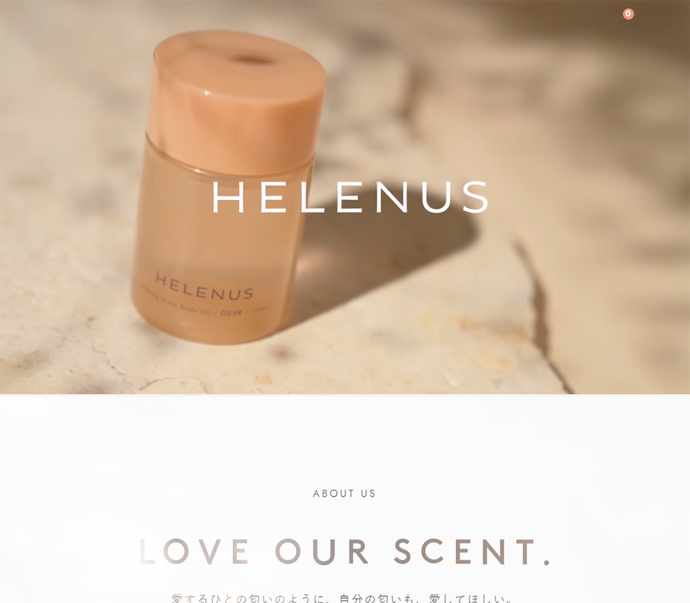 【公式】HELENUS | LOVE OUR SCENT | SANKOU! | Webデザインギャラリー･参考サイト集