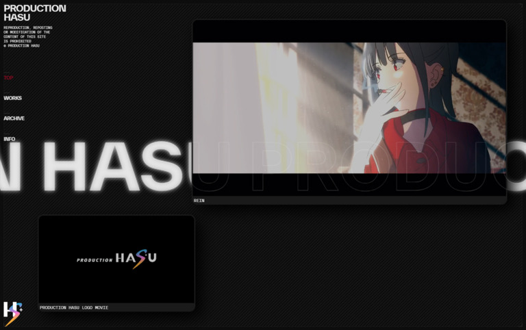 PRODUCTION HASU | SANKOU! | Webデザインギャラリー･参考サイト集