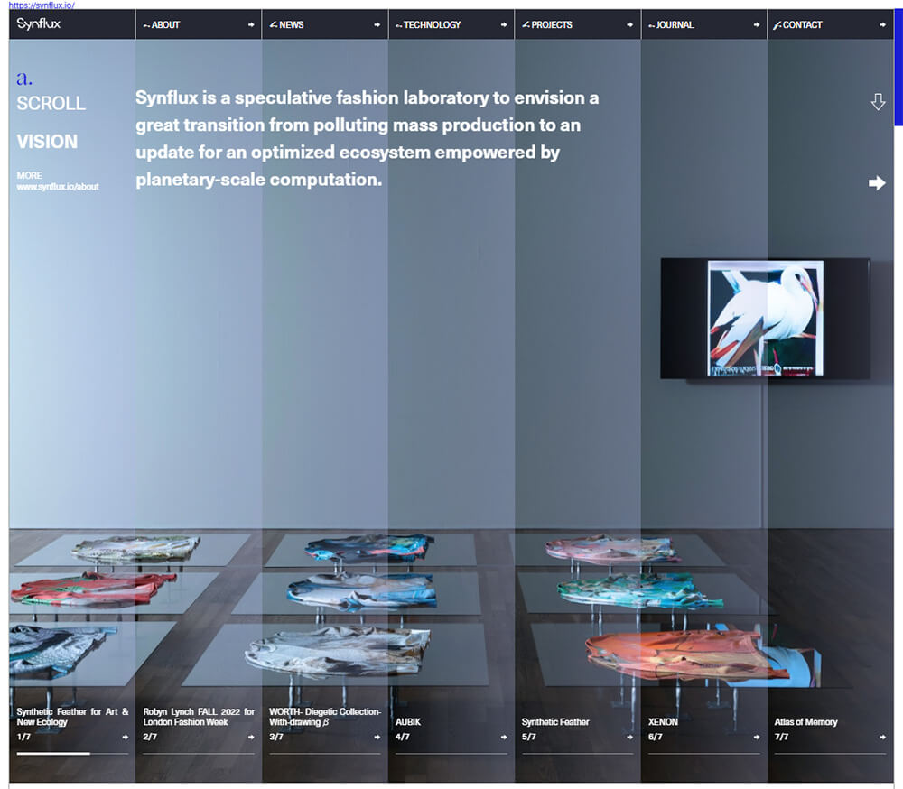 Synflux – A Speculative Fashion Laboratory based in Tokyo | SANKOU! | Webデザインギャラリー･参考サイト集